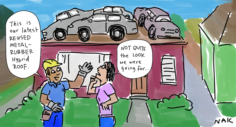 Ever Wonder About Recycled Rubber Tire Roof Shingles? - Science World